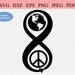 Peace for Eternity / SVG DXF EPS / Vertical Infinity Loop With Earth ...