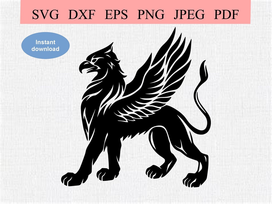 Abstract Griffin / SVG DXF EPS / Fierce Griffin / Half Eagle Half Lion ...