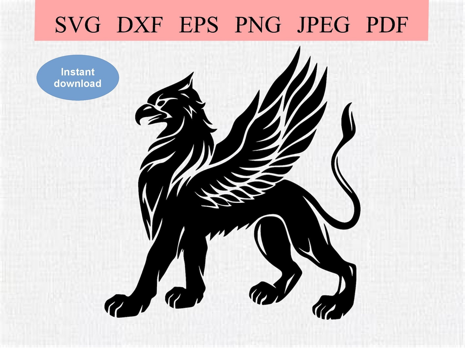 Abstract Griffin / SVG DXF EPS / Fierce Griffin / Half Eagle - Etsy