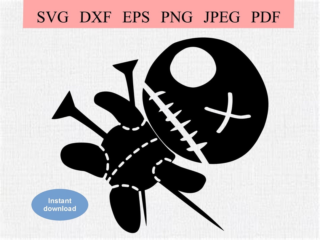 Voodoo Doll With Pins / SVG DXF EPS / Cursed Voodoo Doll Stuck With 2 ...