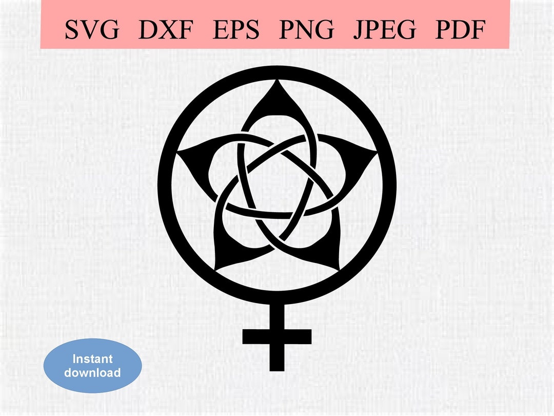 Venus Pentagram Symbol / SVG DXF EPS / Pentagram in the Shape of the ...