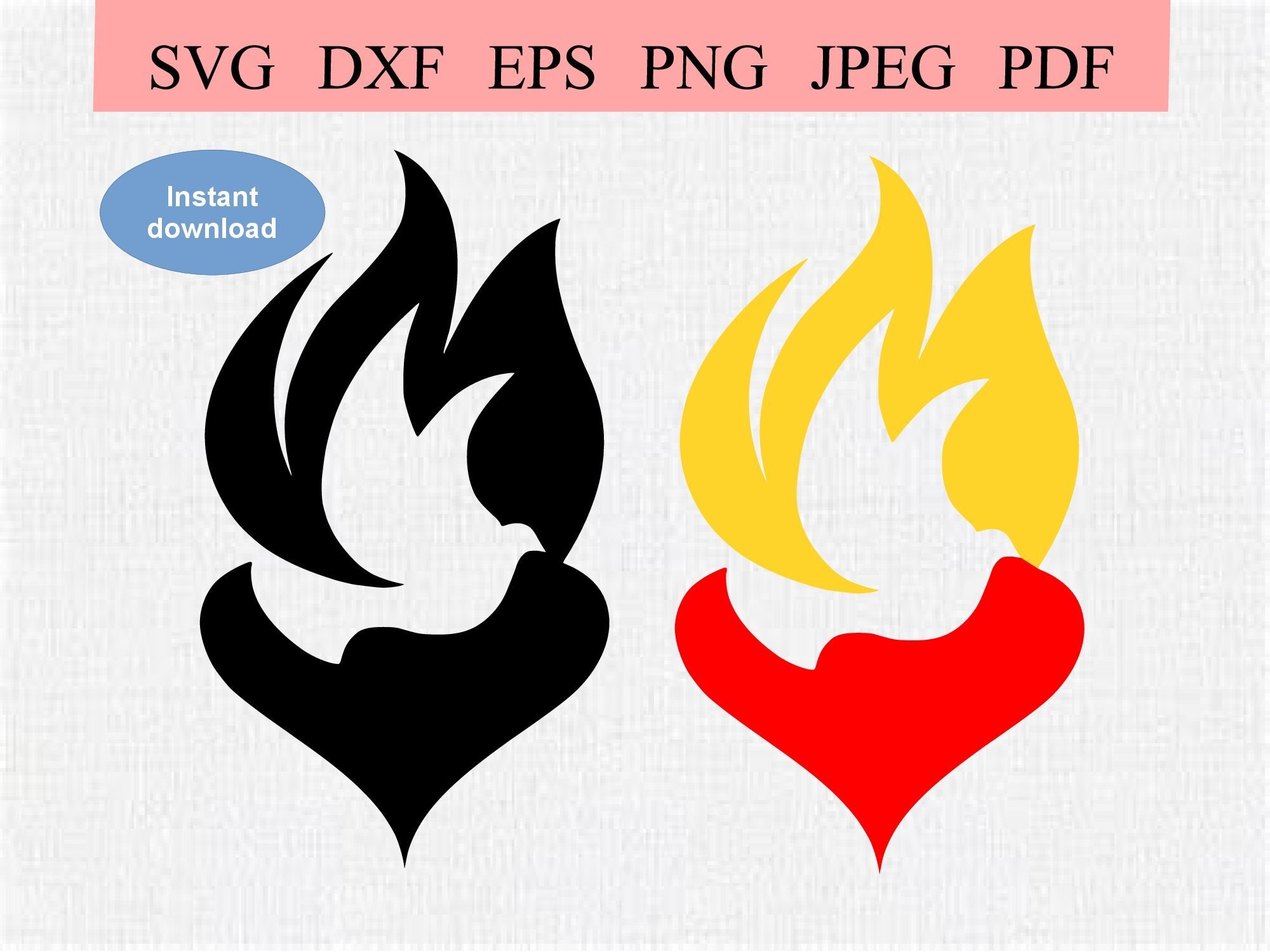 Sacred Heart With Holy Spirit / SVG DXF EPS / Sacred Heart of Jesus ...