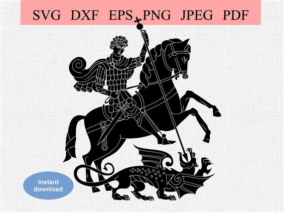 Saint George and the Dragon / SVG DXF EPS / Patron Saint of - Etsy