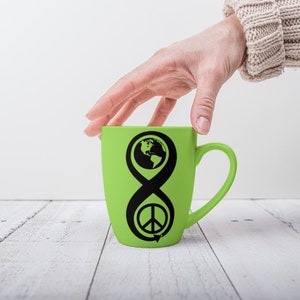 Peace for Eternity / SVG DXF EPS / Vertical Infinity Loop With Earth ...