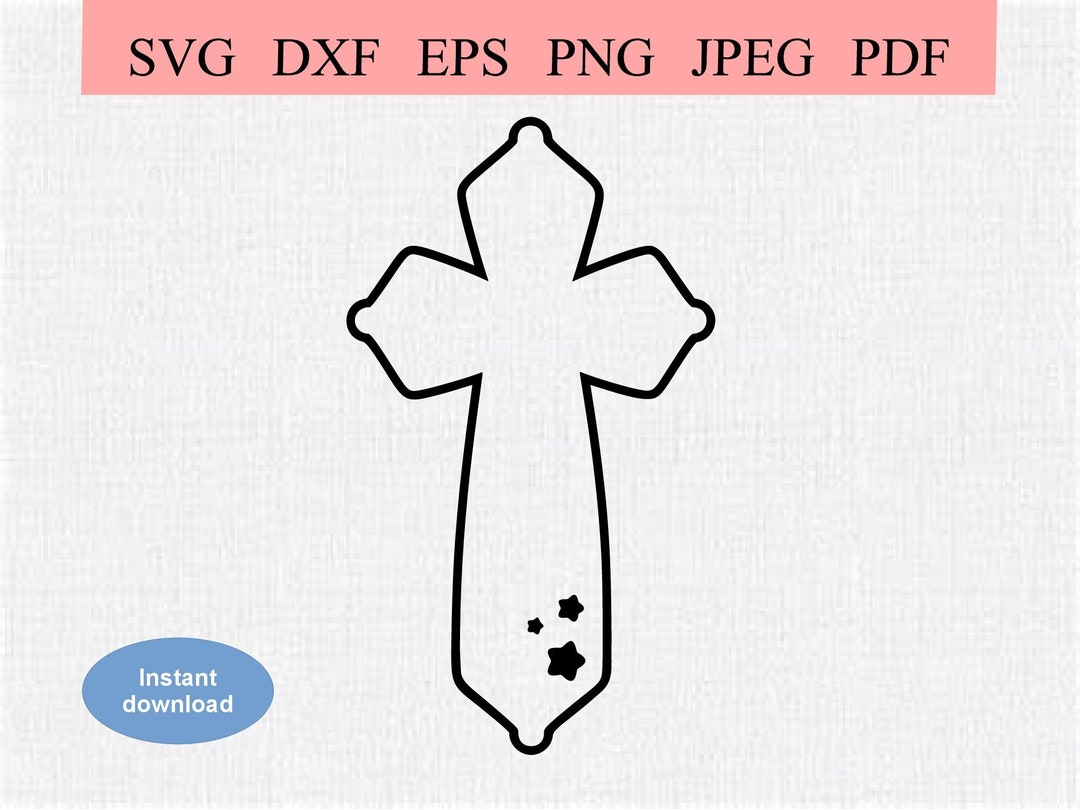 Baptism Cross / SVG DXF EPS / Christian Christening / Catholic Baptism ...