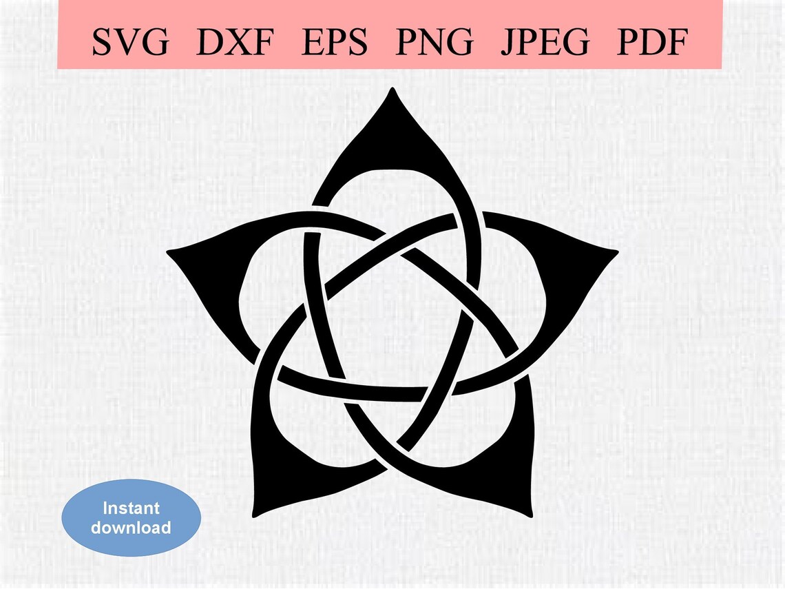Venus Pentagram Symbol / SVG DXF EPS / Pentagram in the Shape of the ...