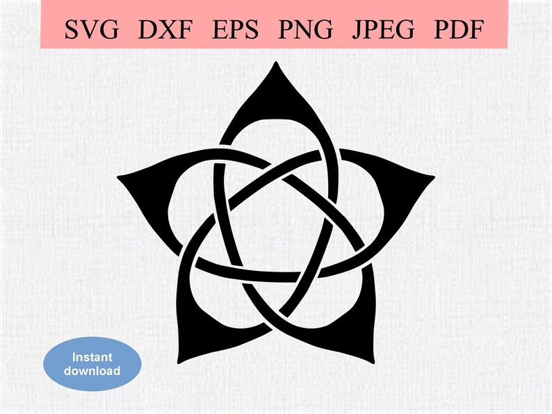 Venus Pentagram Symbol / SVG DXF EPS / Pentagram in the Shape of the ...