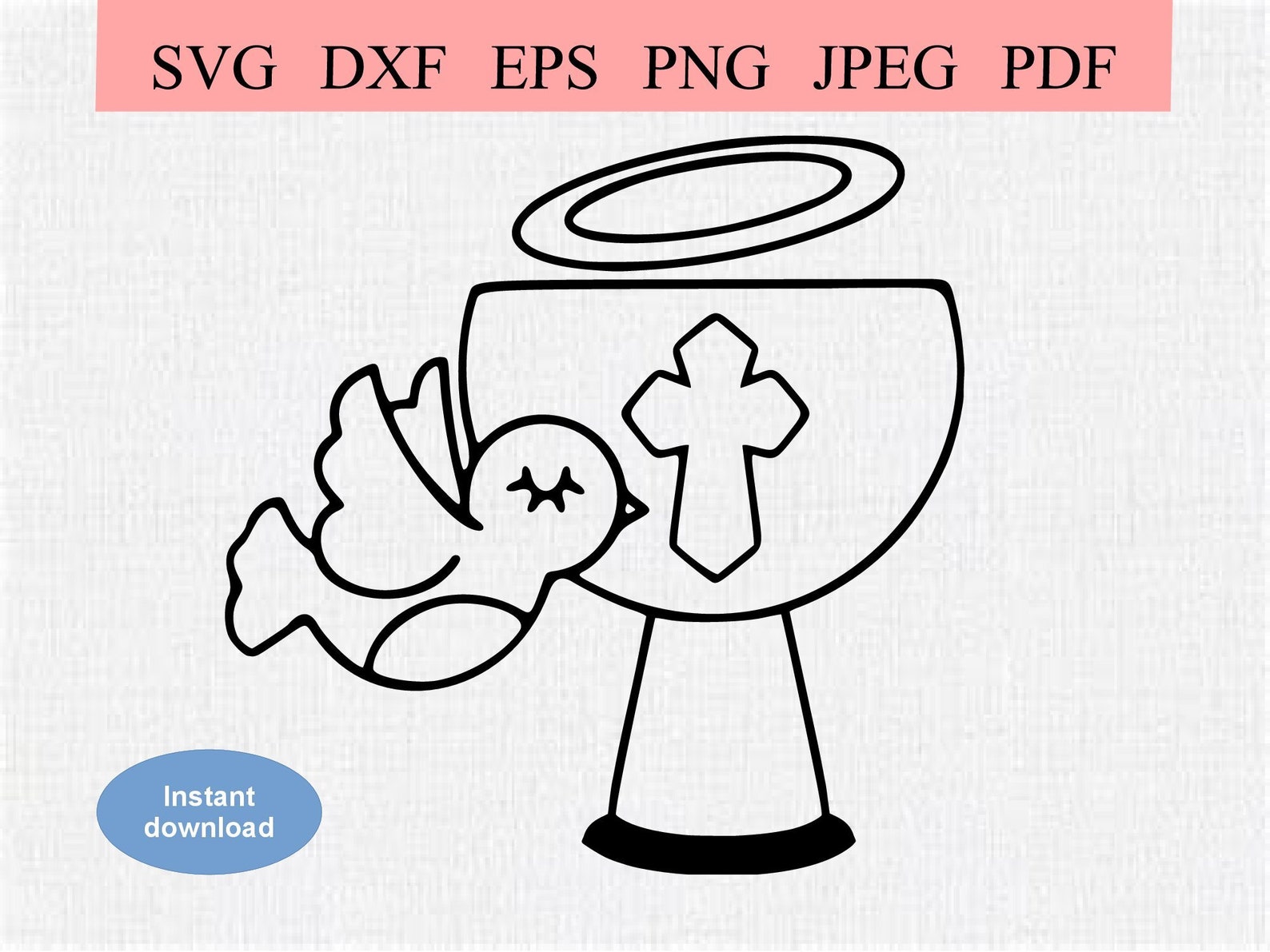 Catholic Baptism / SVG DXF EPS / Christian Christening / Cute Holy ...