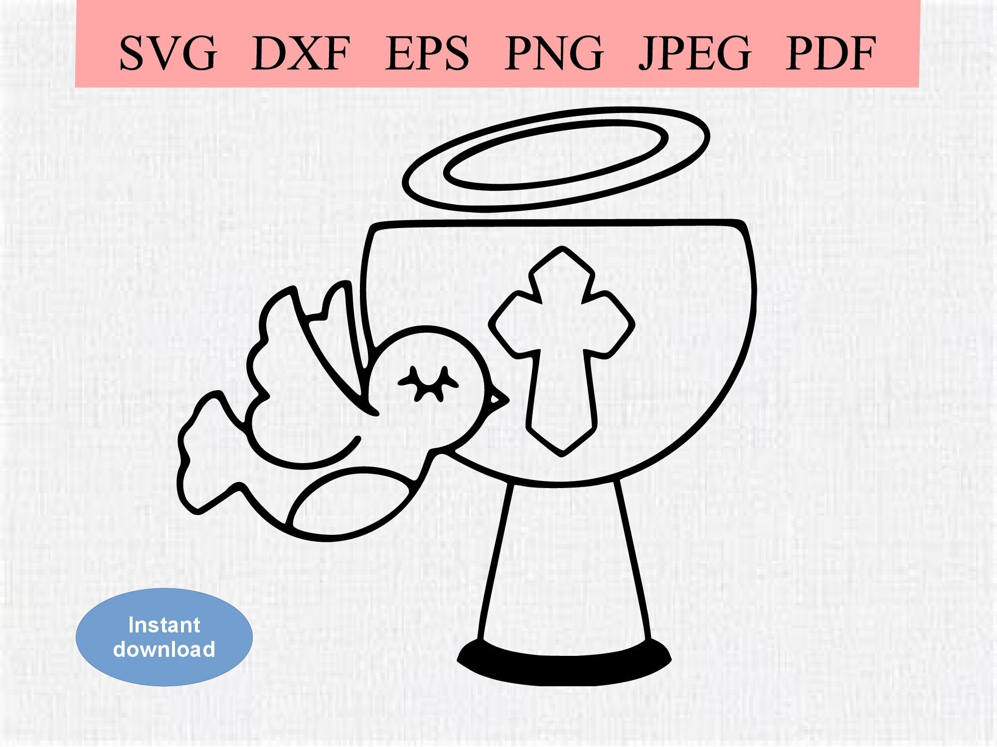 Catholic Baptism / SVG DXF EPS / Christian Christening / Cute Holy ...