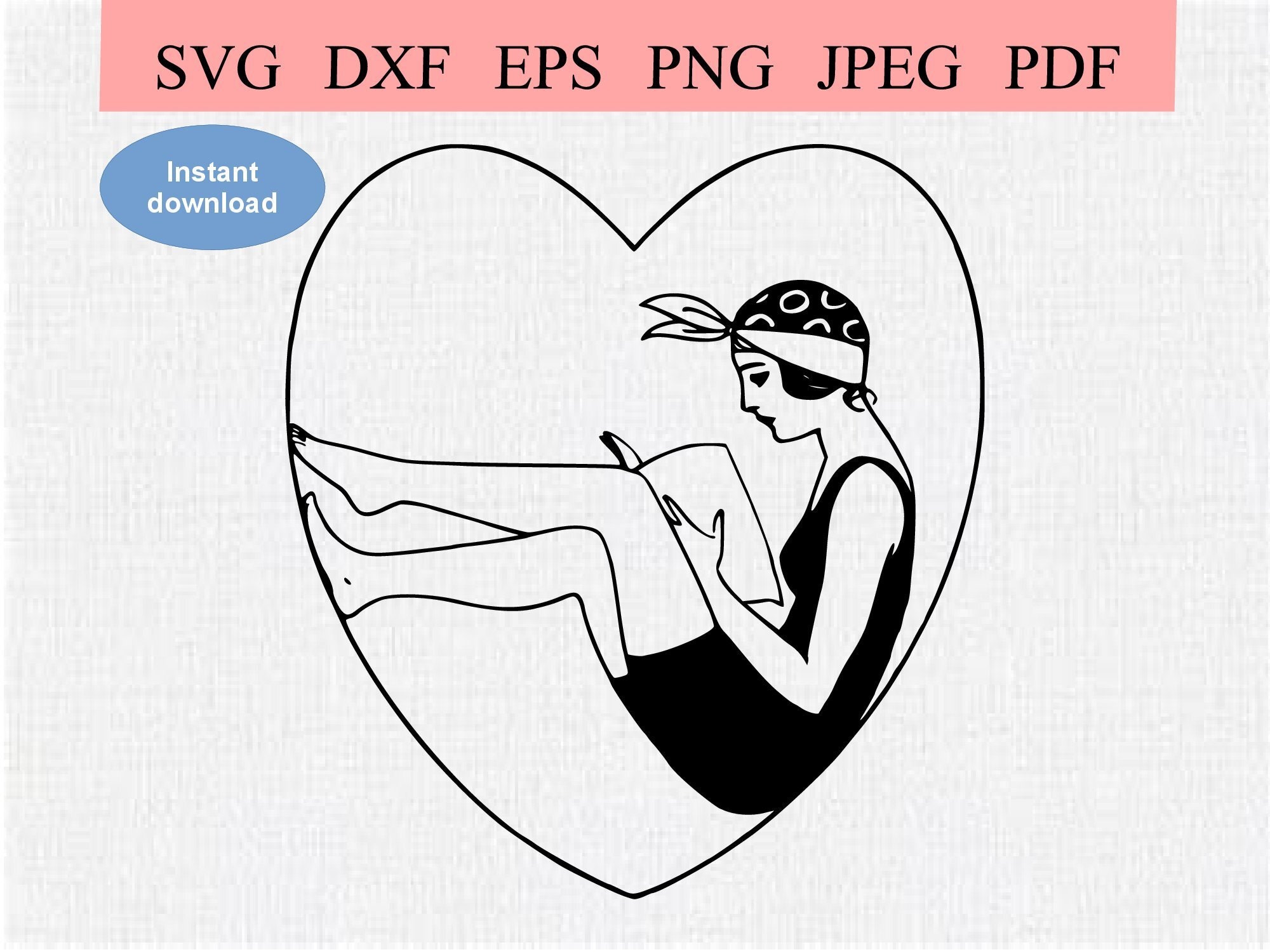 Flapper Girl Heart 1920s / SVG DXF EPS / Art Deco Woman - Etsy Australia