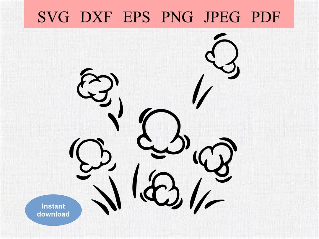 Popping Popcorn / SVG DXF EPS / Abstract Corn Kernels Popping ...