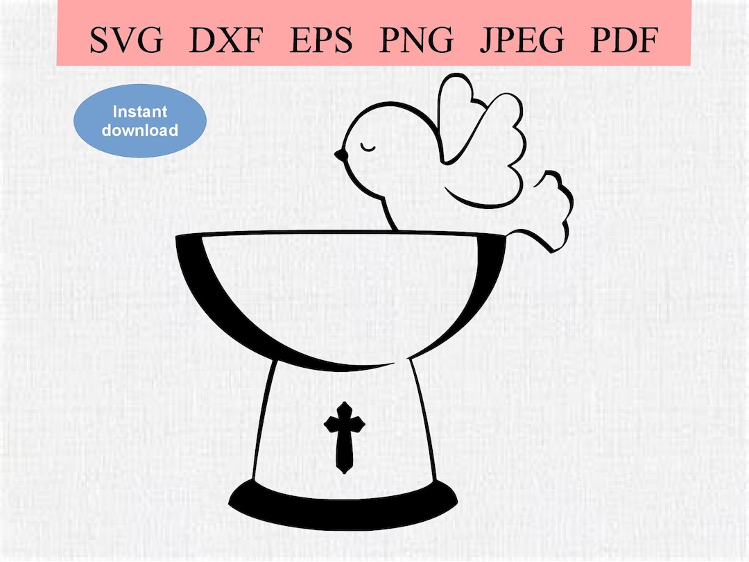 Catholic Baptism / SVG DXF EPS / Christian Christening / Holy Spirit ...