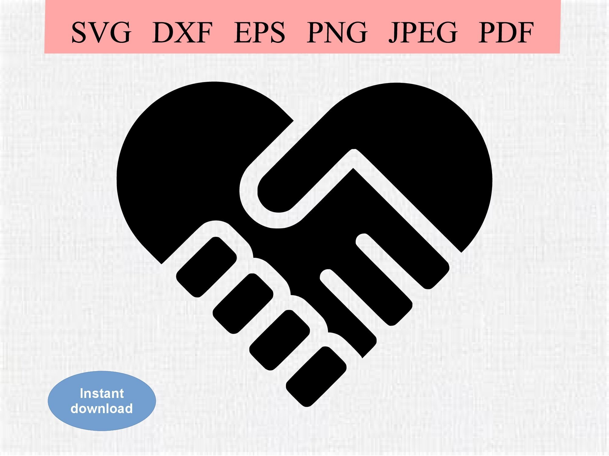 Holding Hands / SVG DXF EPS / Two Hands Holding a Handshake Inside a ...