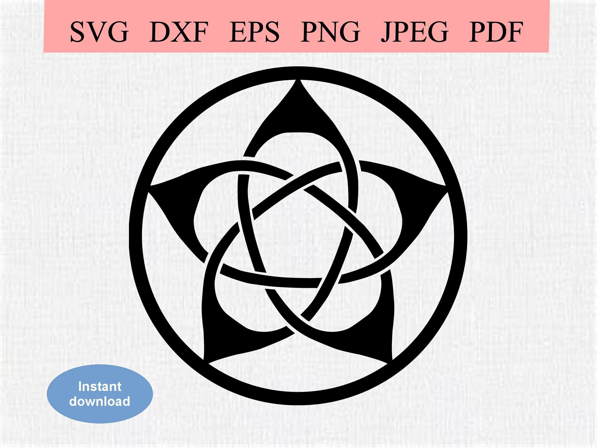 Simbolo del Pentagramma di Venere / SVG DXF EPS / Pentagramma a Forma ...