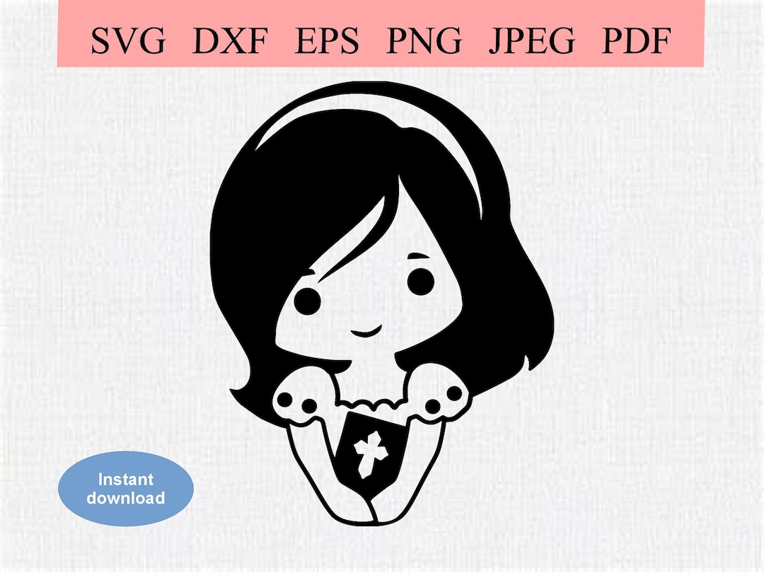 Primera Comunión / SVG DXF EPS / Niña que va a la Primera Comunión y ...