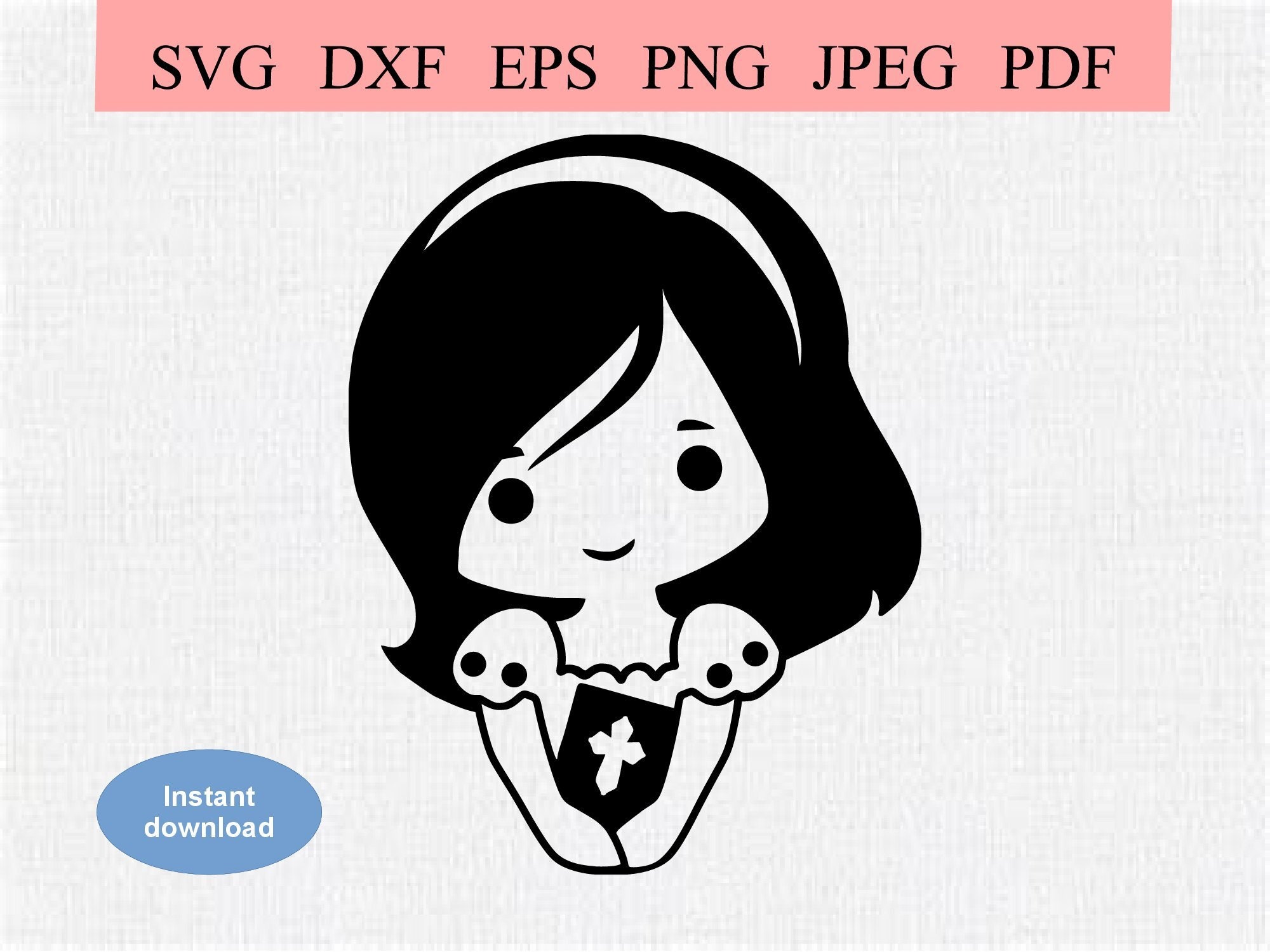Primera Comunión / SVG DXF EPS / Niña que va a la Primera Comunión y ...