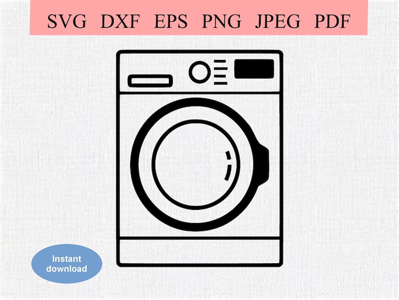 Washing Machine / SVG DXF EPS / Abstract Washing Machine / Geometric ...