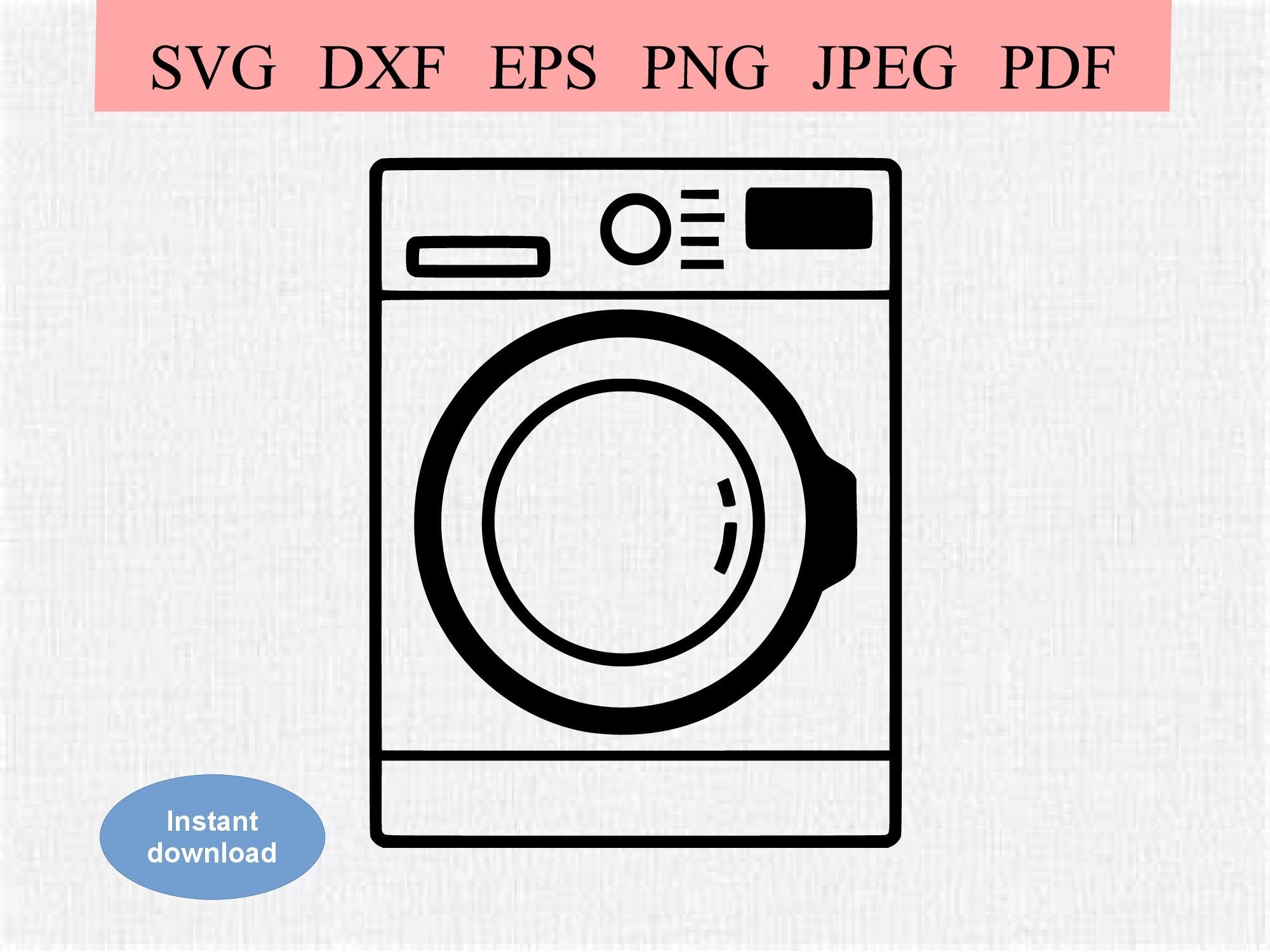 Washing Machine / SVG DXF EPS / Abstract Washing Machine / Geometric ...