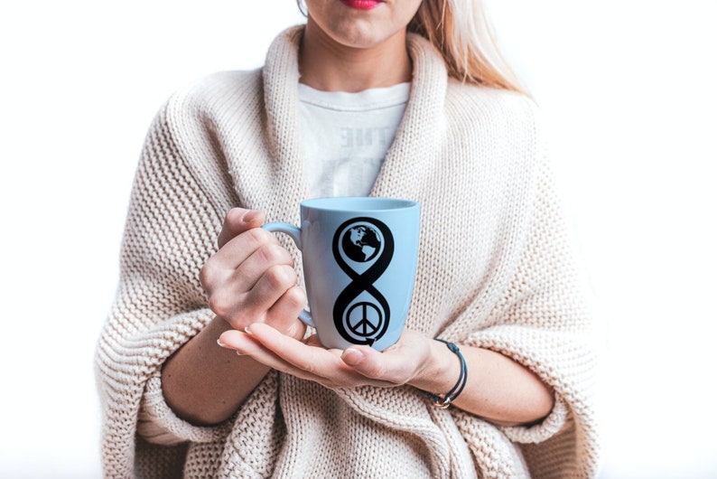 Peace for Eternity / SVG DXF EPS / Vertical Infinity Loop With Earth ...