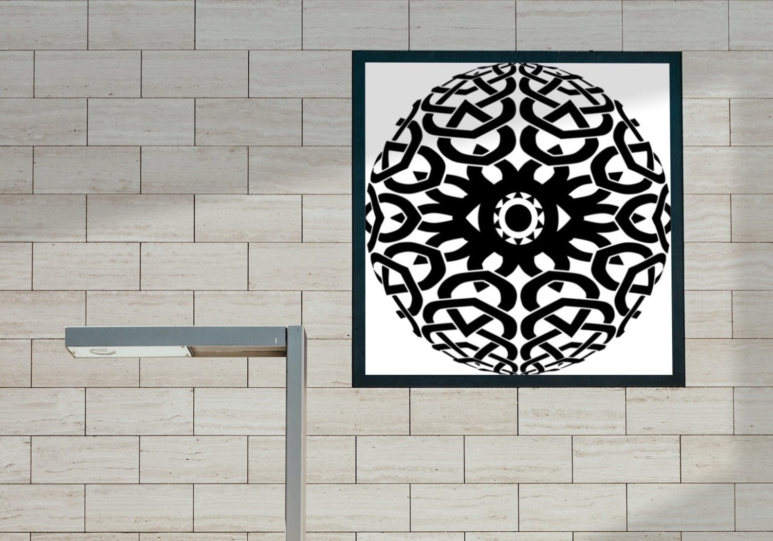 Optical Illusion Sun Eye 3D Sphere Stencil With Celtic Knot Design ...