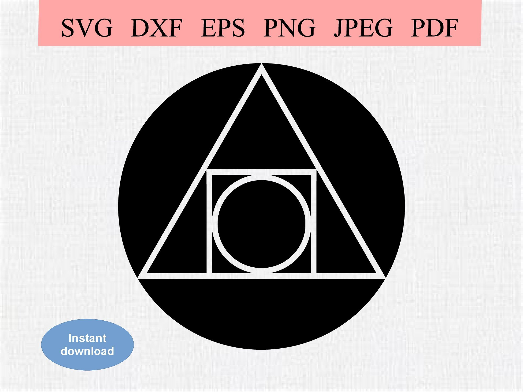 Philosopher's Stone Symbol / SVG DXF EPS / Alchemical Sorcerer's Stone ...