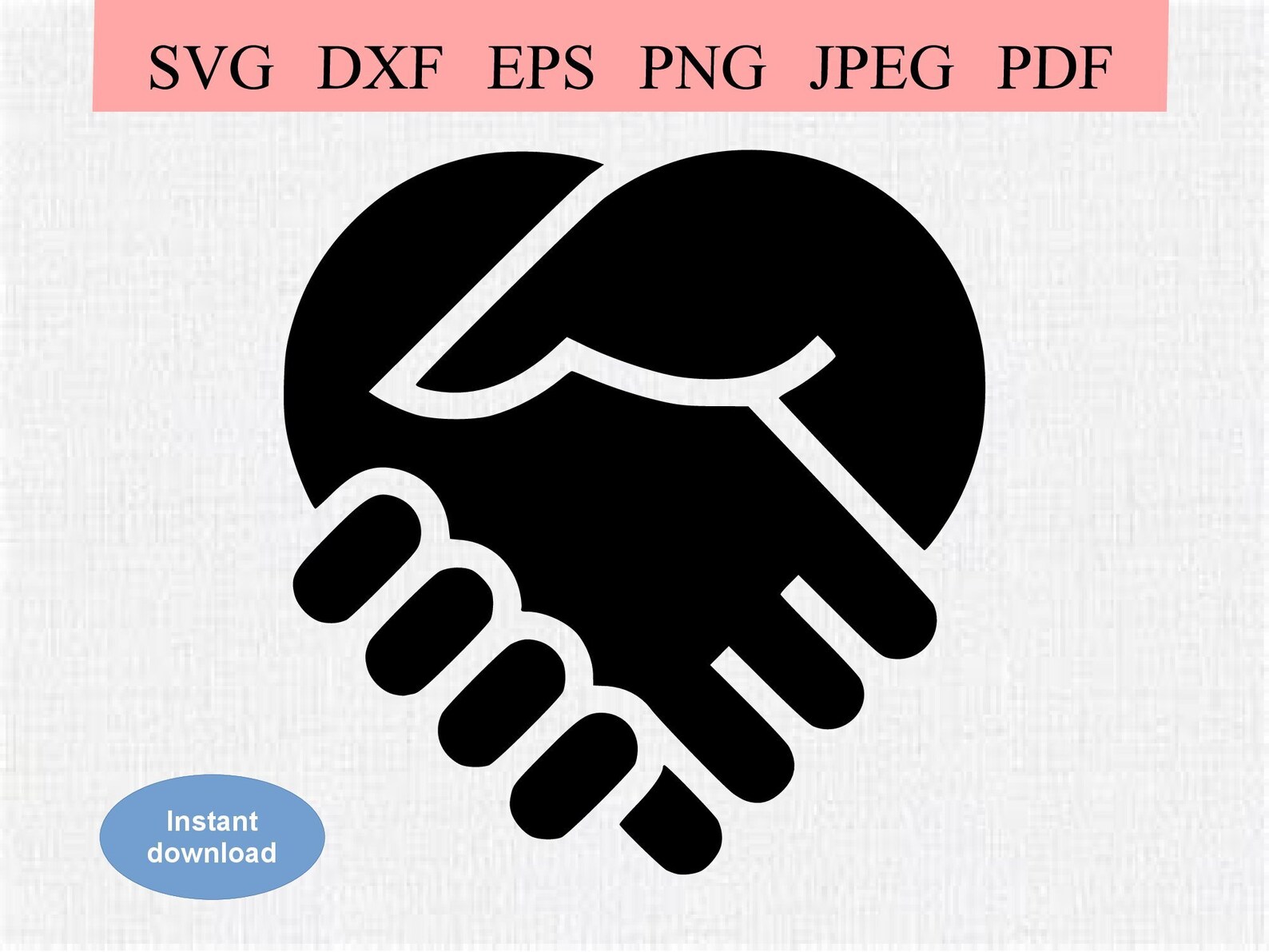 Holding Hands / SVG DXF EPS / Two Hands Holding a Handshake Inside a ...