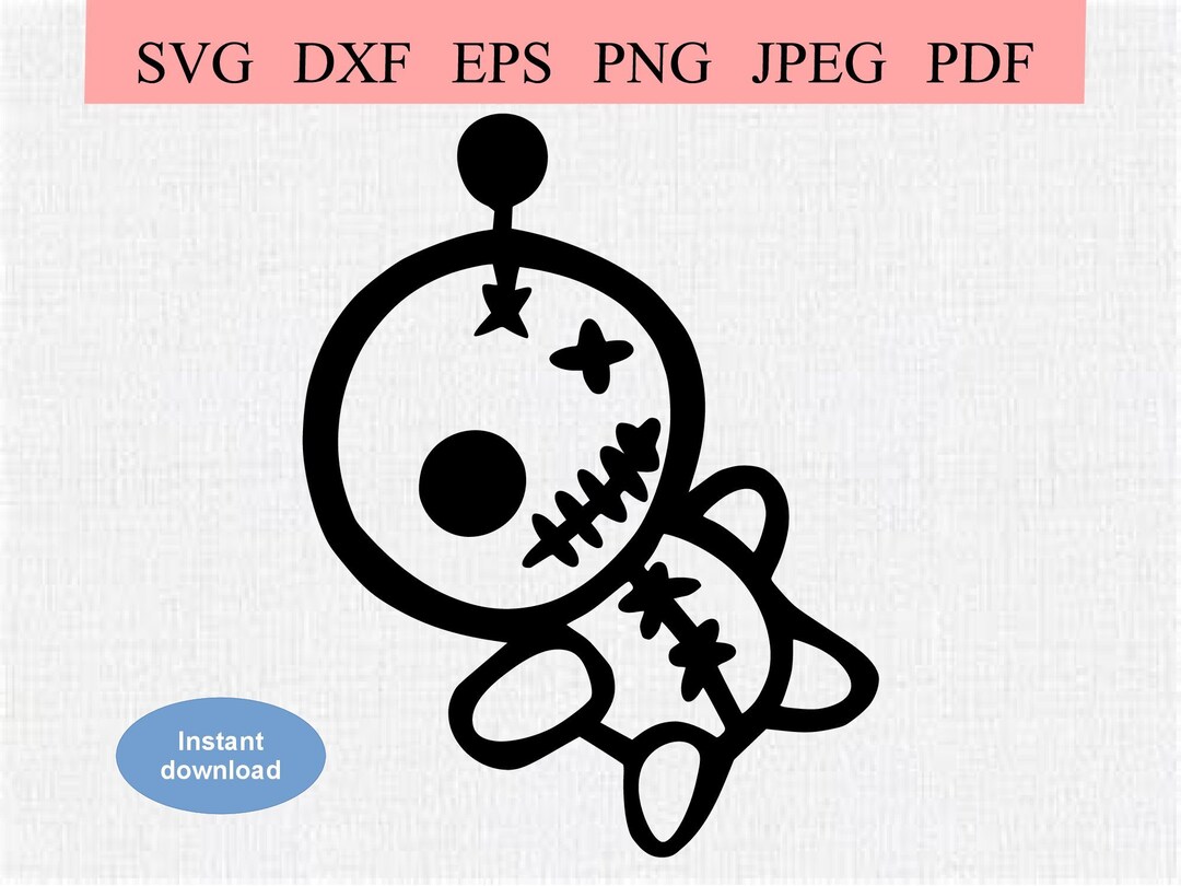 Voodoo Doll With a Pin / SVG DXF EPS / Cursed Voodoo Doll Stuck With 1 ...