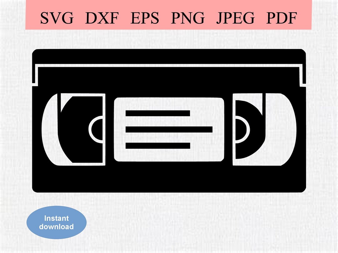 VHS Tape / SVG / Abstract Videotape / Geometric 1980's Videotape / 80's ...