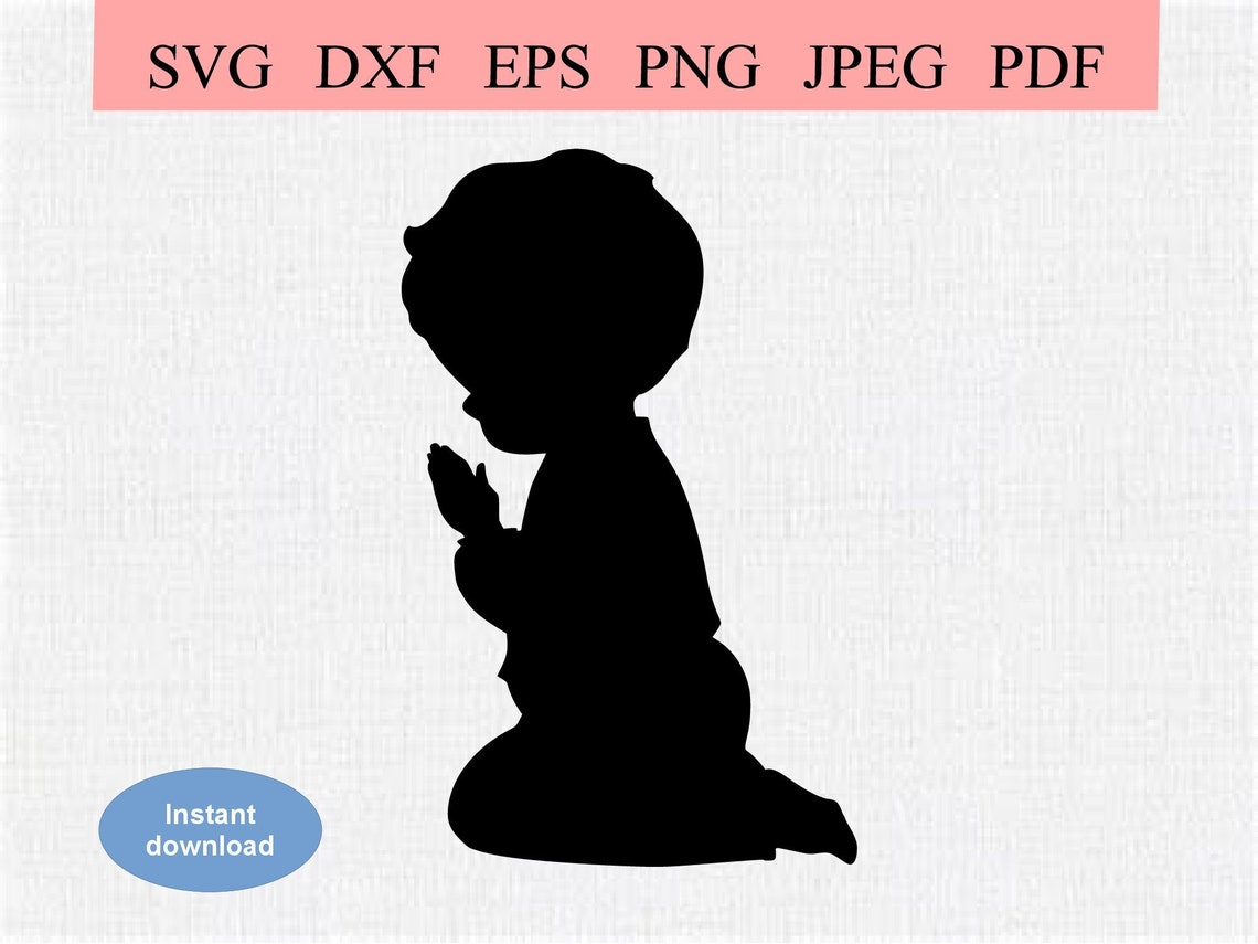 Little Boy Praying / SVG DXF EPS / Little Boy in First Communion ...