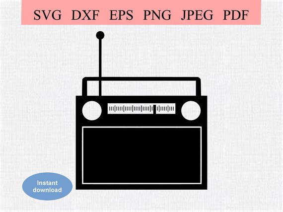 Retro Radio / SVG DXF EPS / Abstract Vintage Radio With - Etsy