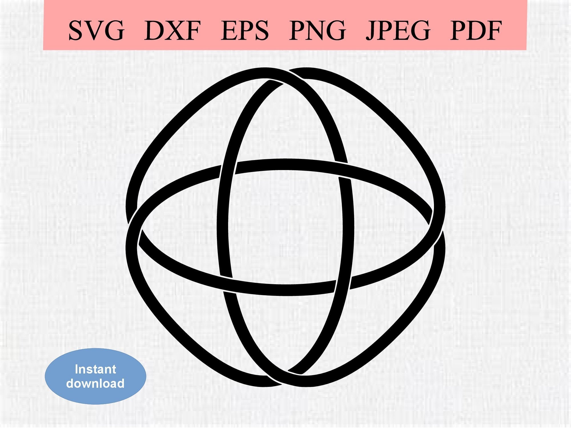 Celtic Infinity Loop / SVG DXF EPS / Abstract Celtic Knot / Geometric ...