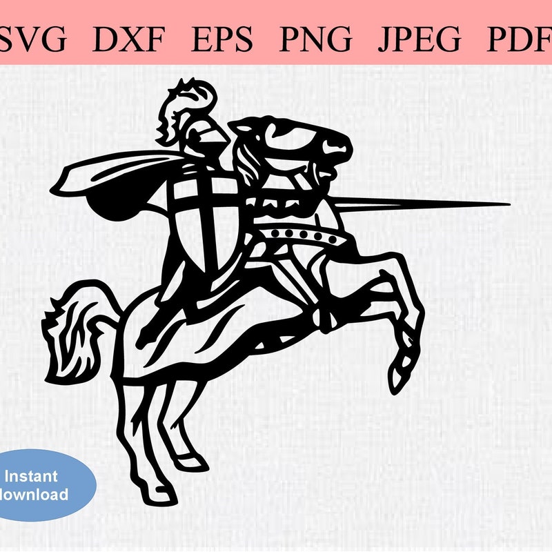 Knight Joust Svg - Etsy