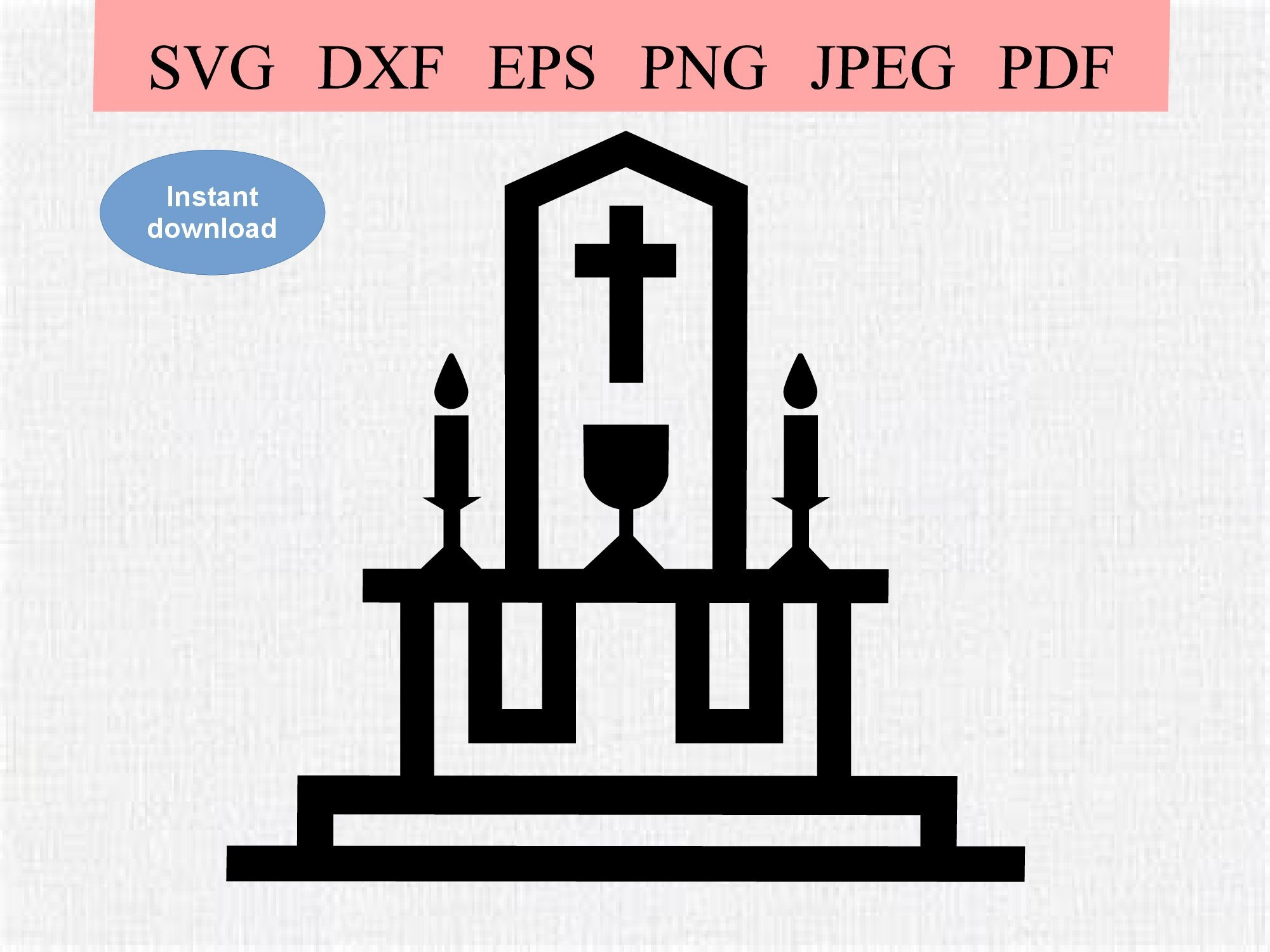 Catholic Church Altar / SVG DXF EPS / Altar for Catholic Mass ...