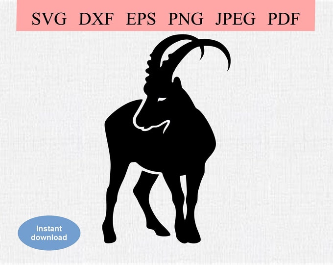Geometric Deer Head / SVG DXF EPS / Male Deer Head With Big Antlers / Abstract Stag Design ...