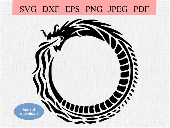 Tribal Ouroboros Snake / SVG DXF EPS / Abstract Snake in a - Etsy Australia