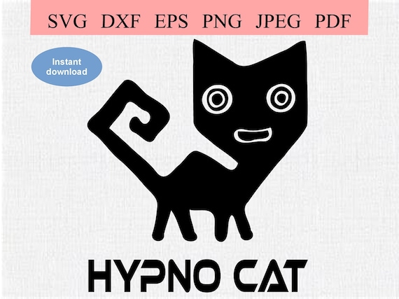 Hypno Cat / SVG DXF EPS / Hypnotized Cat Staring at You / | Etsy