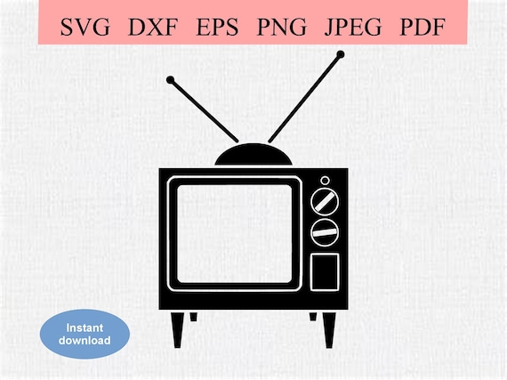Simple Retro TV / SVG / Abstract Vintage Television Antennae / - Etsy