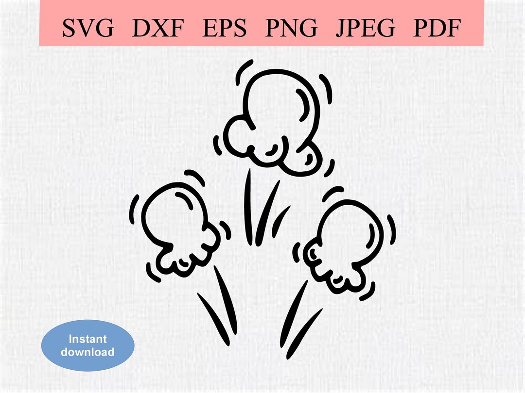Popping Popcorn / SVG DXF EPS / Abstract Corn Kernels Popping ...