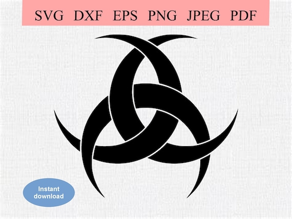 Three Crescent Moons / SVG DXF EPS / Abstract Triquetra Moon - Etsy