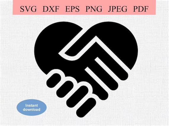 Holding Hands / SVG DXF EPS / Two Hands Holding a Handshake - Etsy