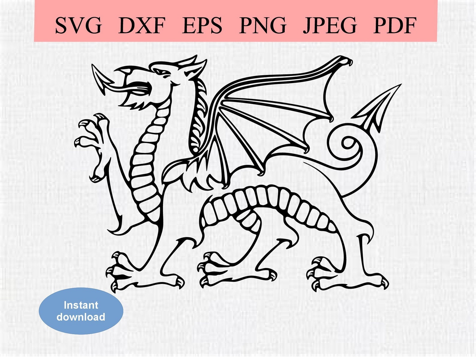 Welsh Dragon / SVG DXF EPS / Flag of Wales / Welsh Pride / - Etsy Australia