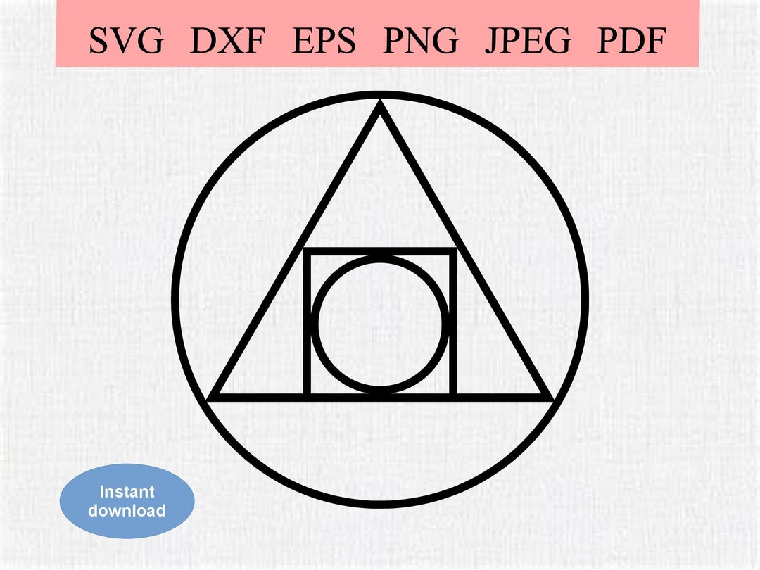 Philosopher's Stone Symbol / SVG DXF EPS / Alchemical Sorcerer's Stone ...