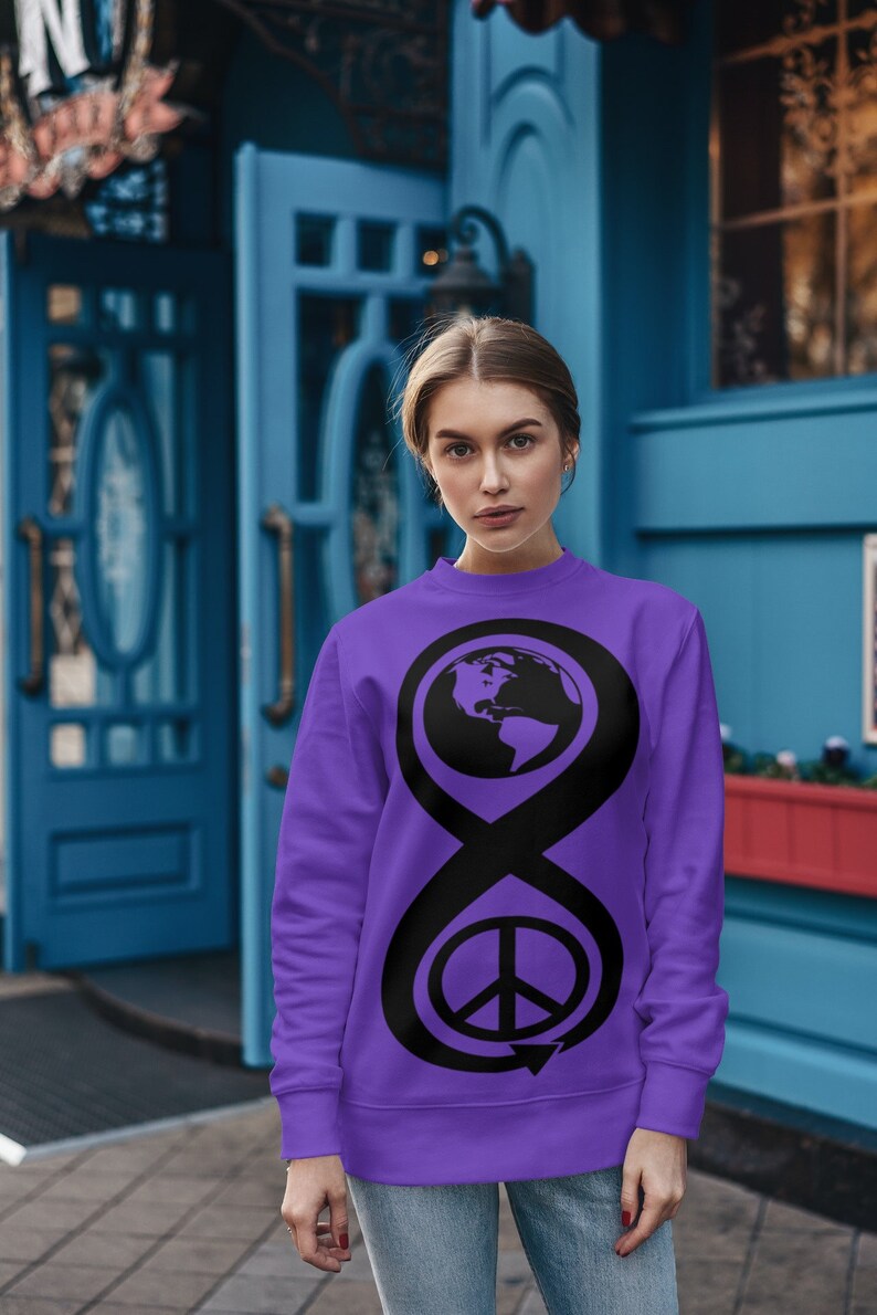 Peace for Eternity / SVG DXF EPS / Vertical Infinity Loop With Earth ...