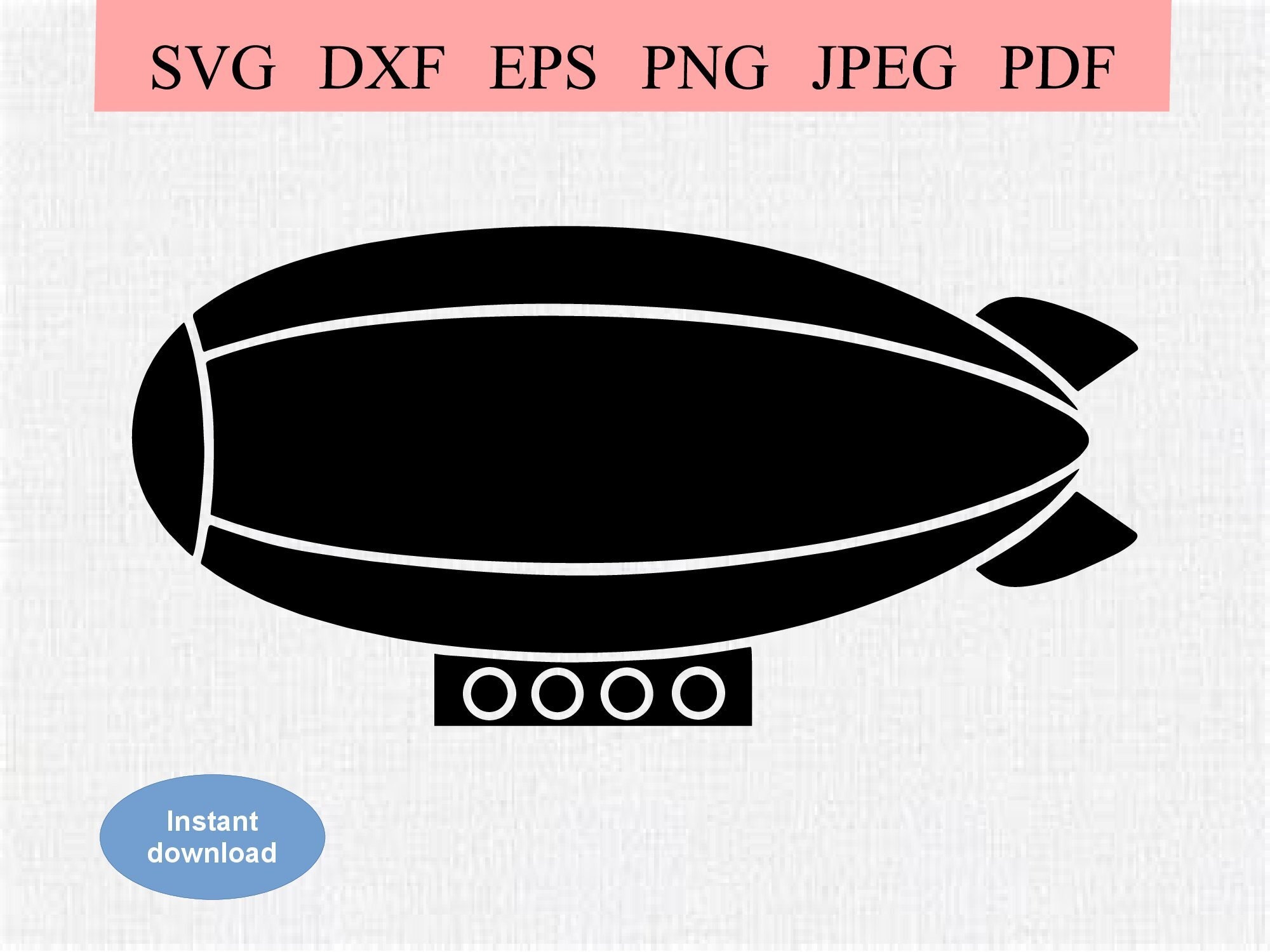 Led Zeppelin Stencil Blimp