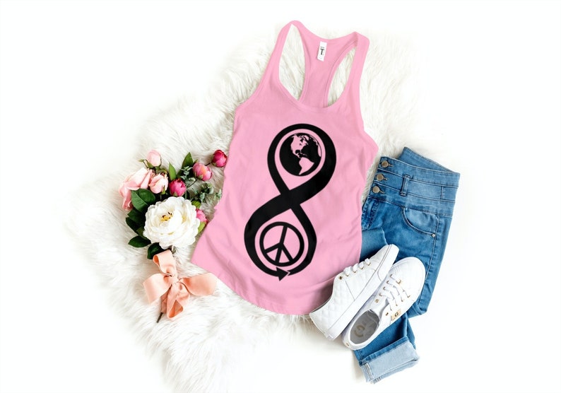 Peace for Eternity / SVG DXF EPS / Vertical Infinity Loop With - Etsy