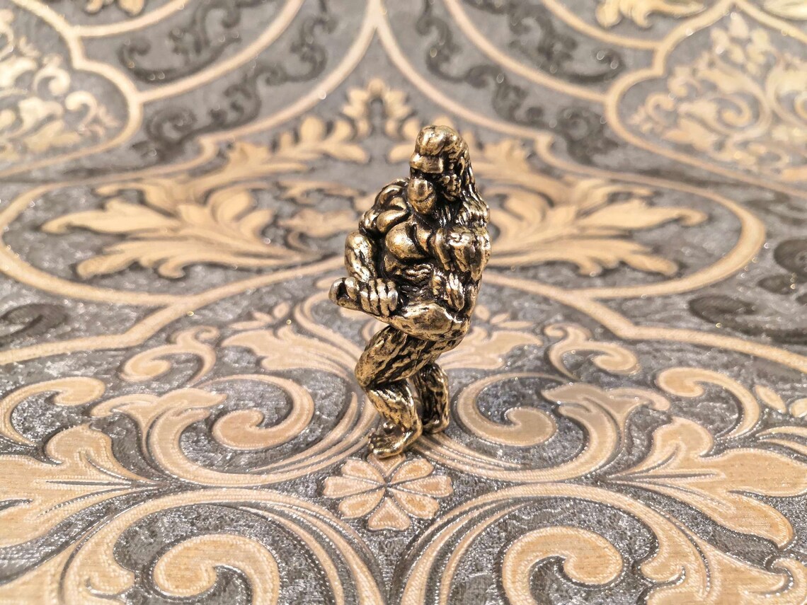 Gorilla Bodybuilding Gym Bronze Figure Statuette Statue Sculpture ...