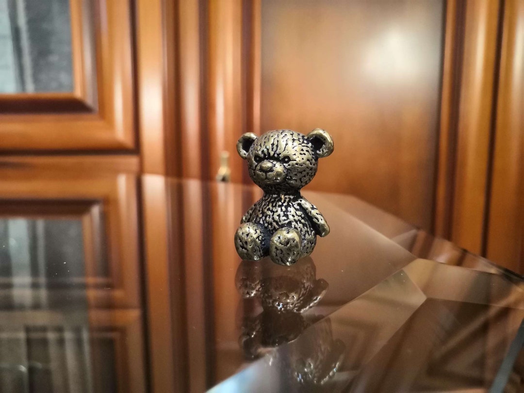 Teddy Bear Bronze Figurine Statuette Sculpture Statue Figurine Bronze ...
