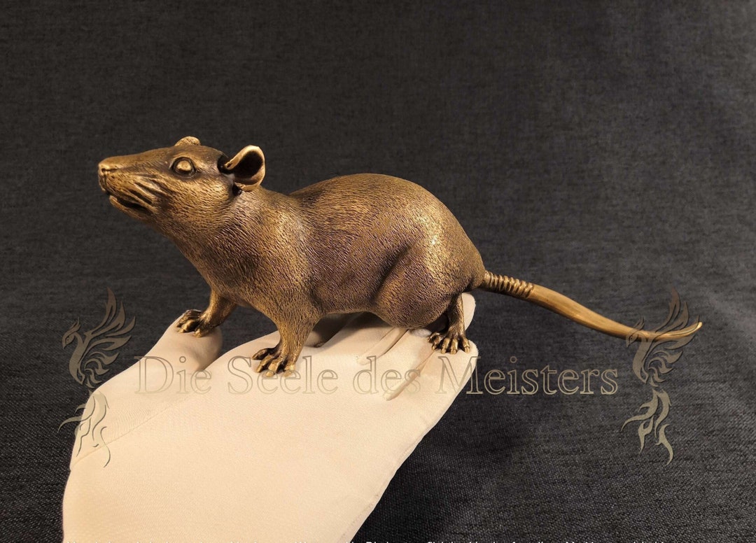 Rat House Rat Bronze Figure Statuette Statue Sculpture Handmade ...