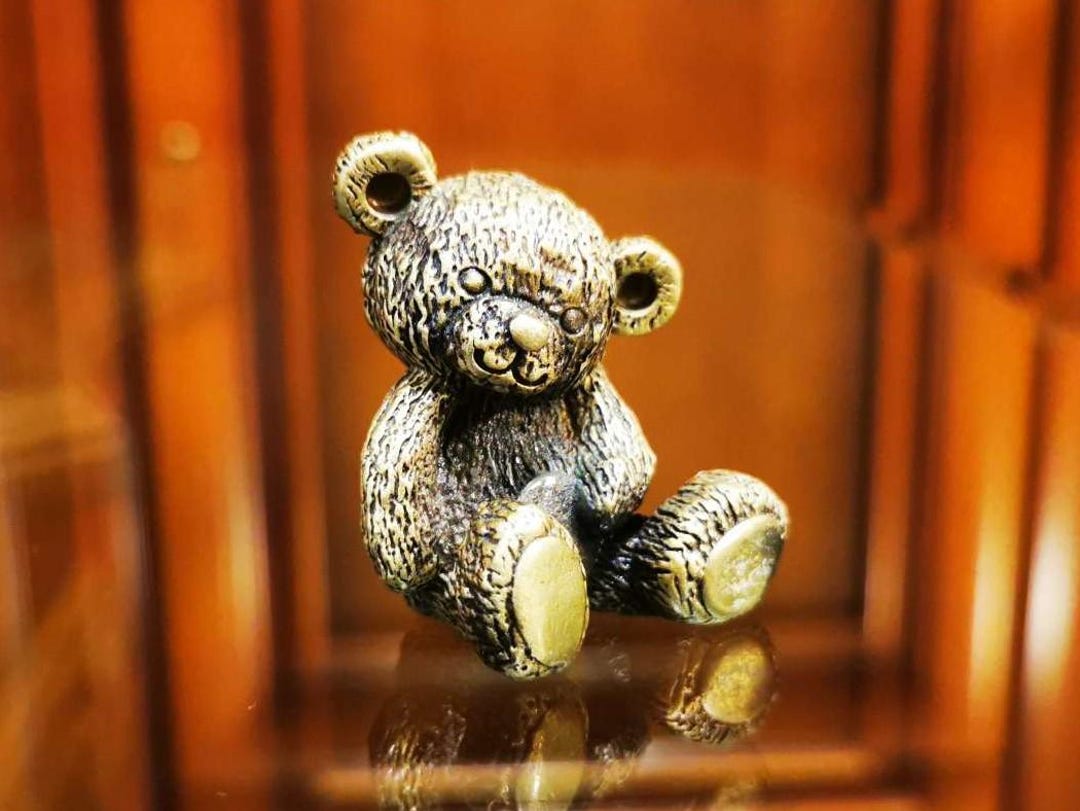 Teddy Bear Teddy Bear Bronze Figure Statuette Sculpture Statue Figurine ...