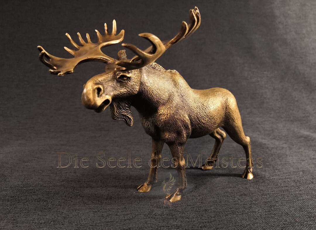 Moose, Bull Moose, Bronze Figure, Statuette, Sculpture, Statue ...